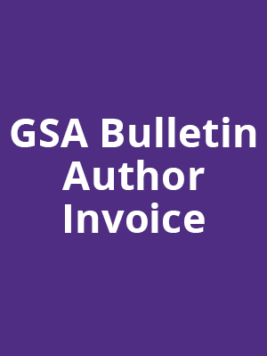 GSA Bulletin Publication Charge